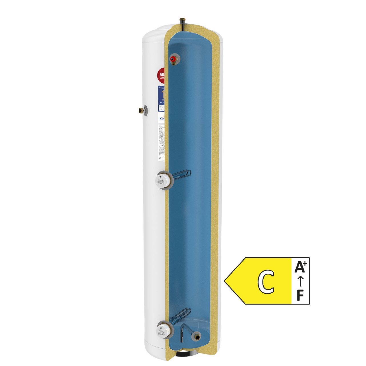 ULTRASTEEL 210L DIRECT SLIM UNVENTED HOT WATER CYLINDER - Tanks IE