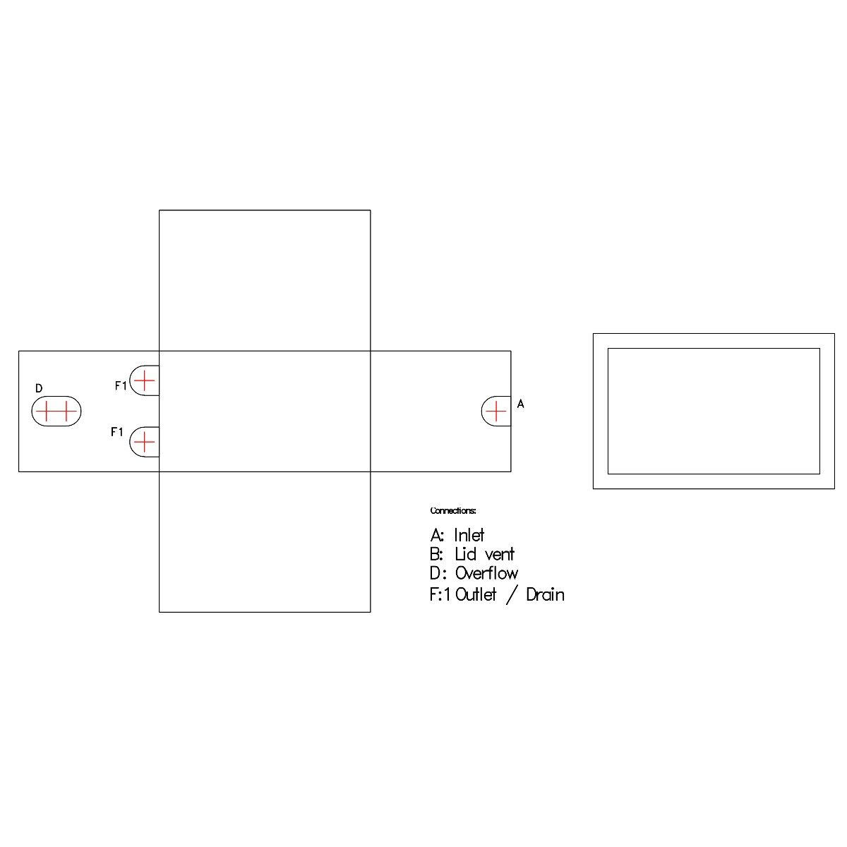 340L One Piece Insulated GRP Water Tank - Tanks IE