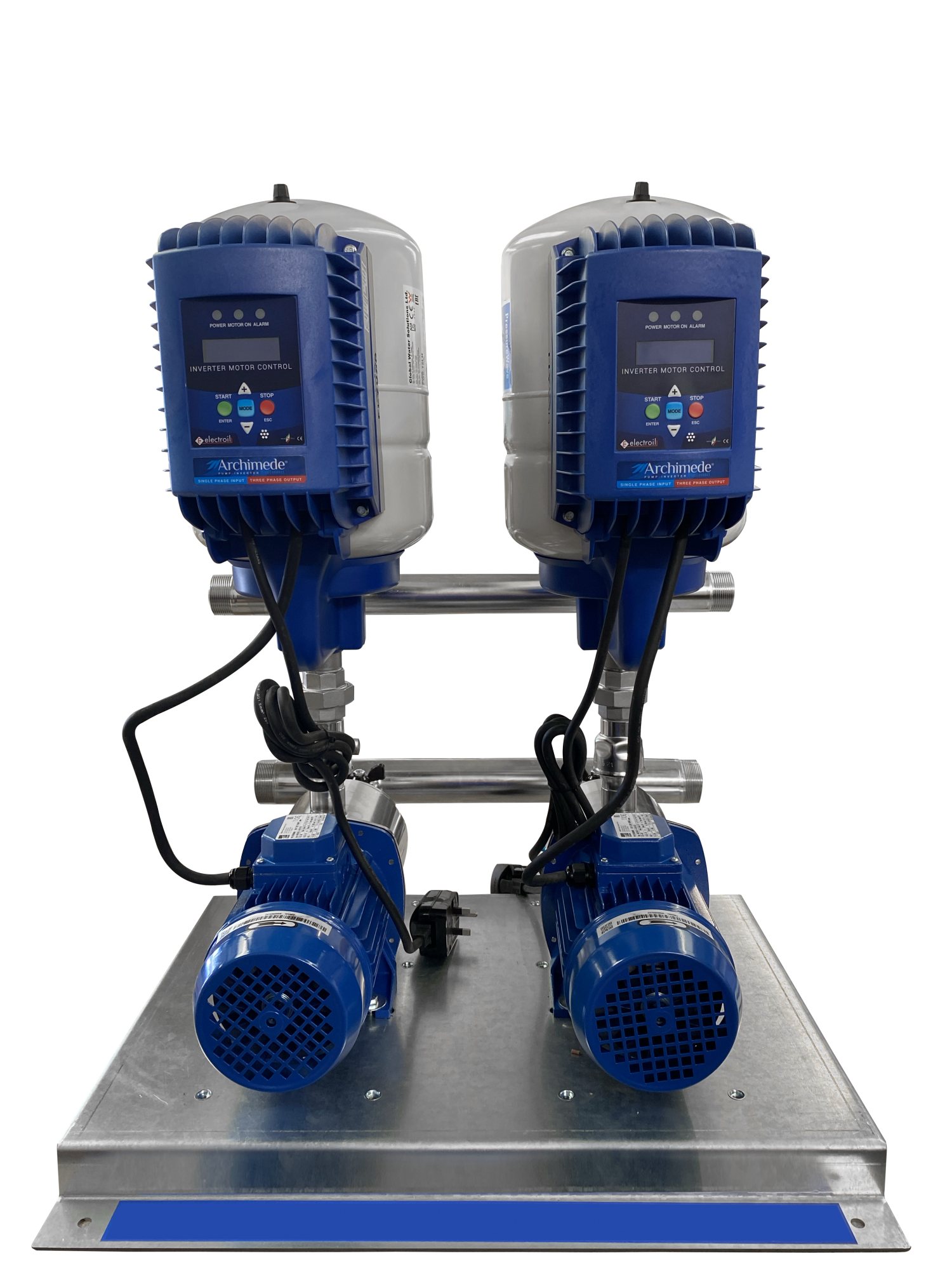 2' TWIN PUMP BOOSTER SET 100L/MIN @ 4.5 BAR - Tanks IE