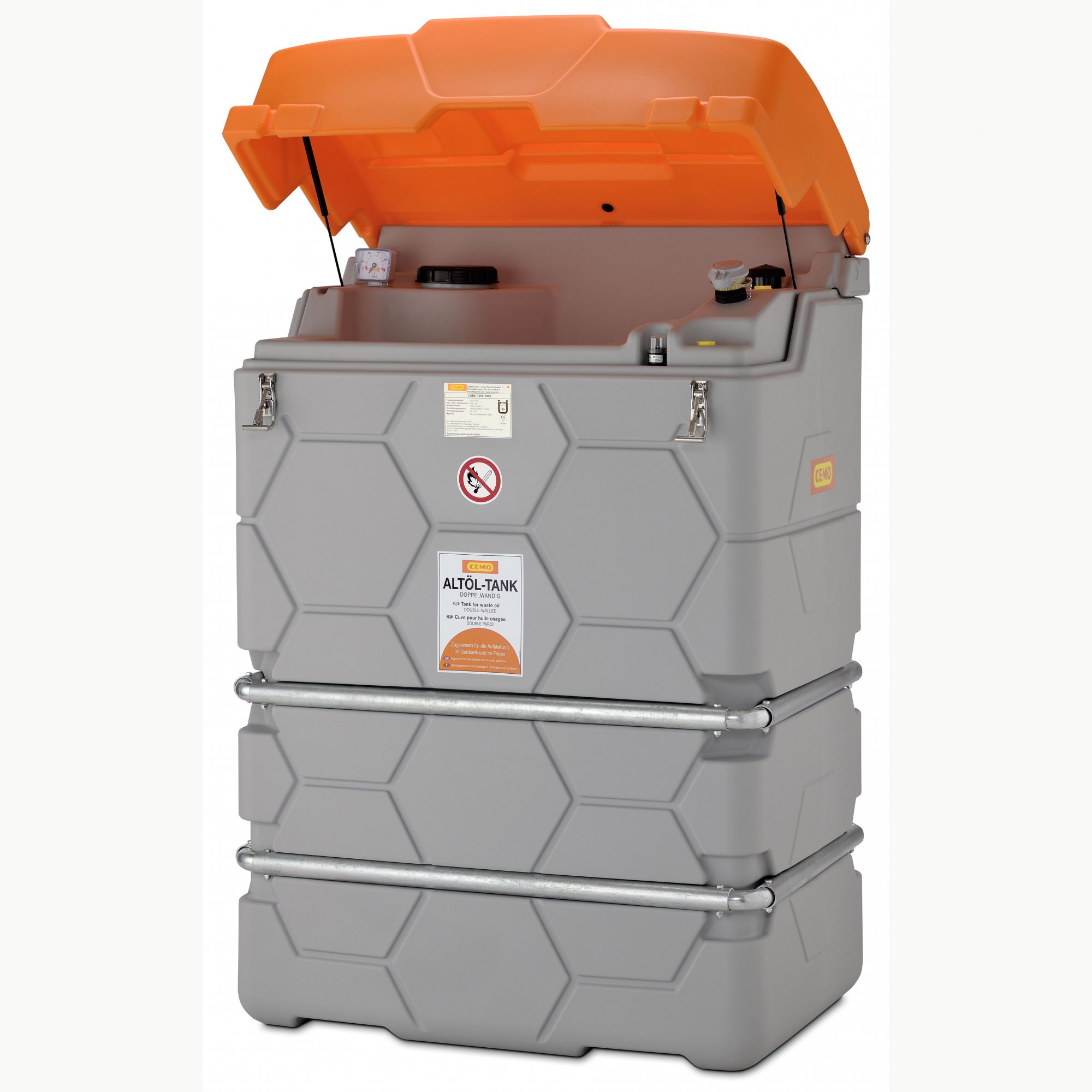CEMO 1000L CUBE WASTE OIL TANK - Tanks IE