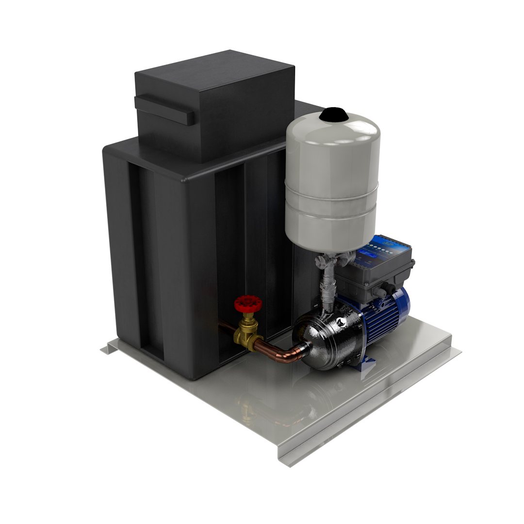50L/MIN @ 4.5 BAR 67L CAT5 SINGLE VARIABLE SPEED PUMP BOOSTER SET & TANK - Tanks IE