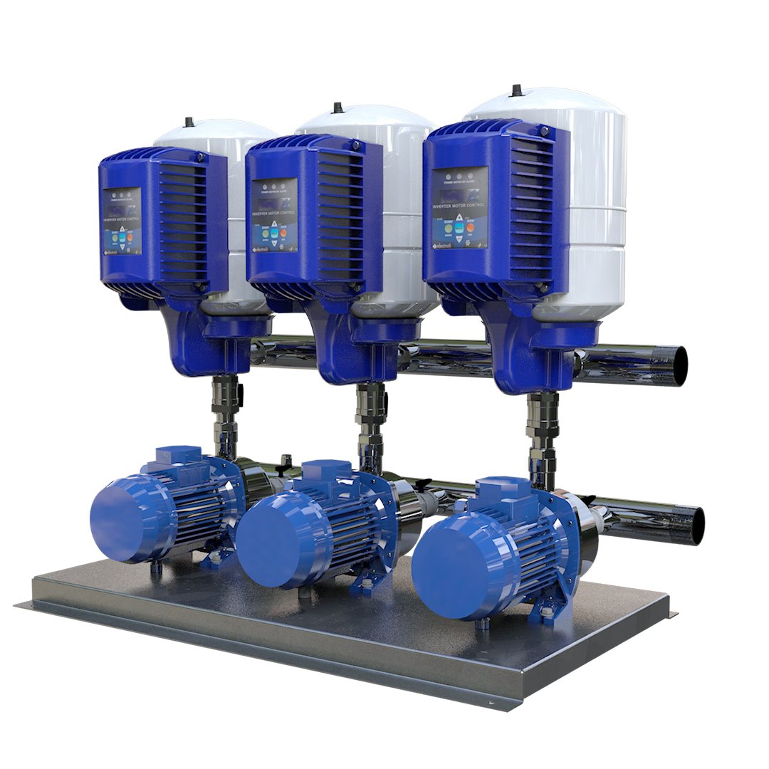 2 1/2" 320L/MIN @ 3.5 BAR FLYVAR TRIPLE VARIABLE SPEED BOOSTER SET ...
