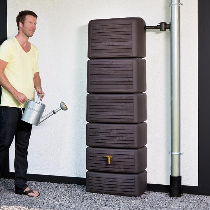 300L Slimline Stone Decor Water Butt - Tanks IE