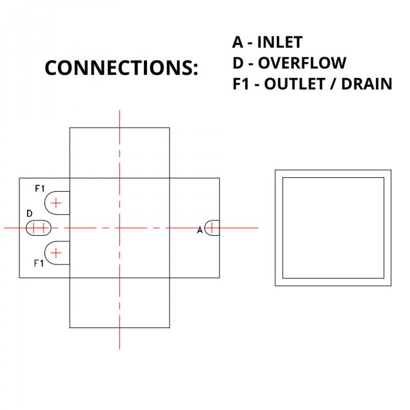 125L One Piece Insulated GRP Water Tank - Tanks IE